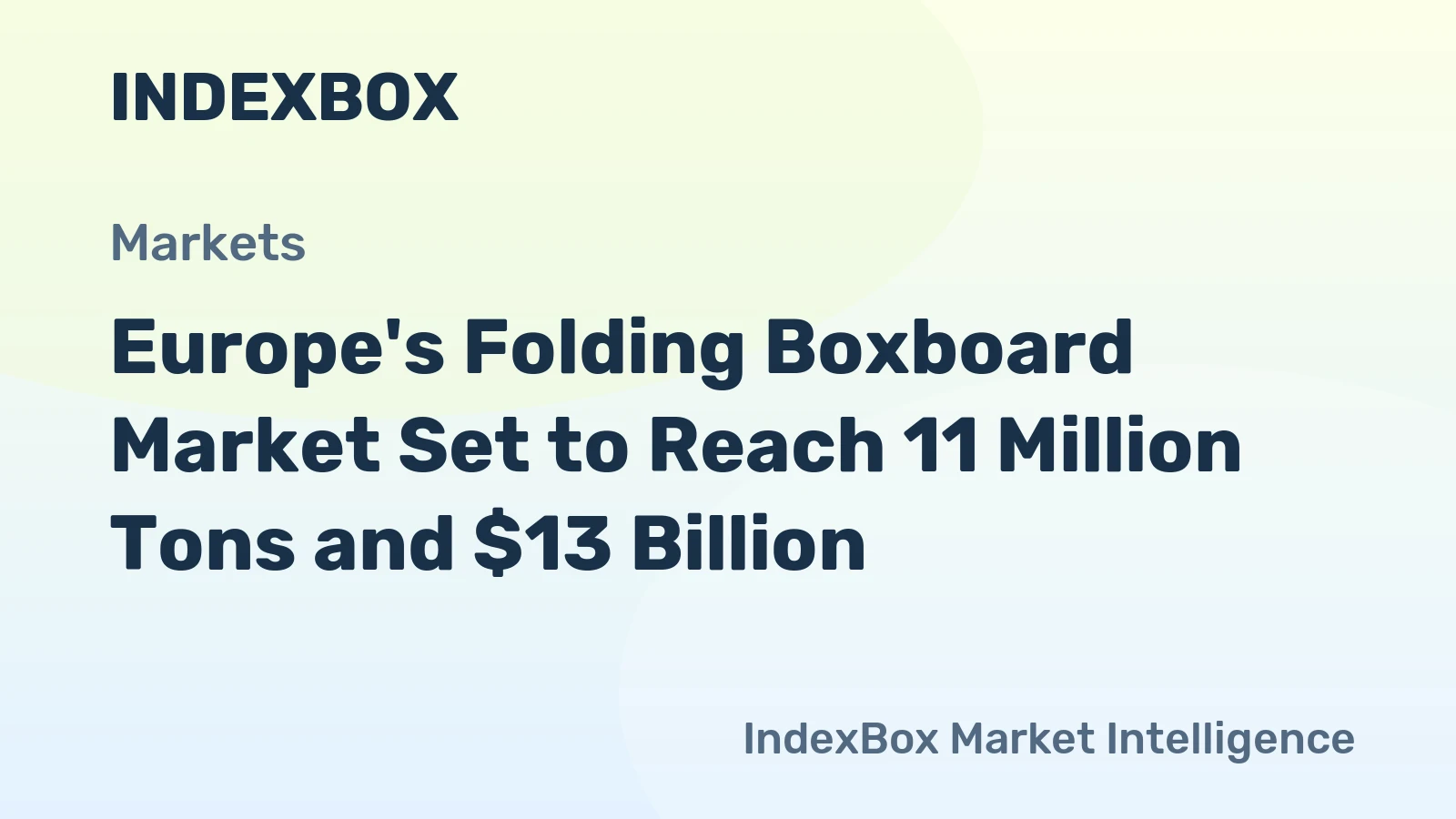 Europe's Folding Boxboard Market Set to Reach 11 Million Tons and $13 Billion