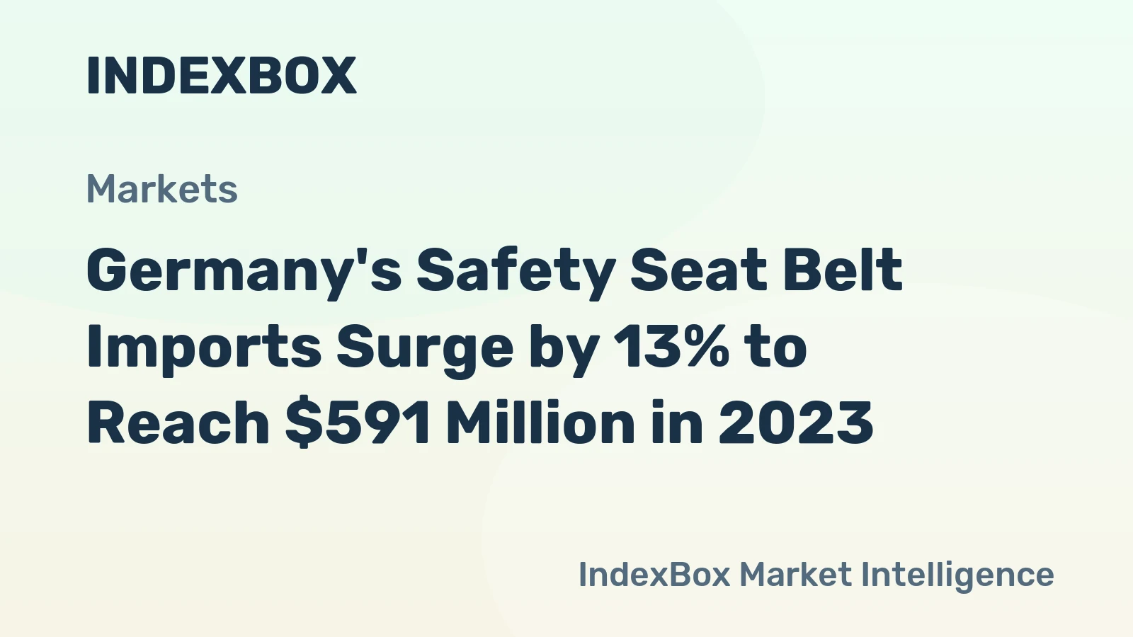 Germany's Safety Seat Belt Imports Surge by 13% to Reach $591 Million in 2023