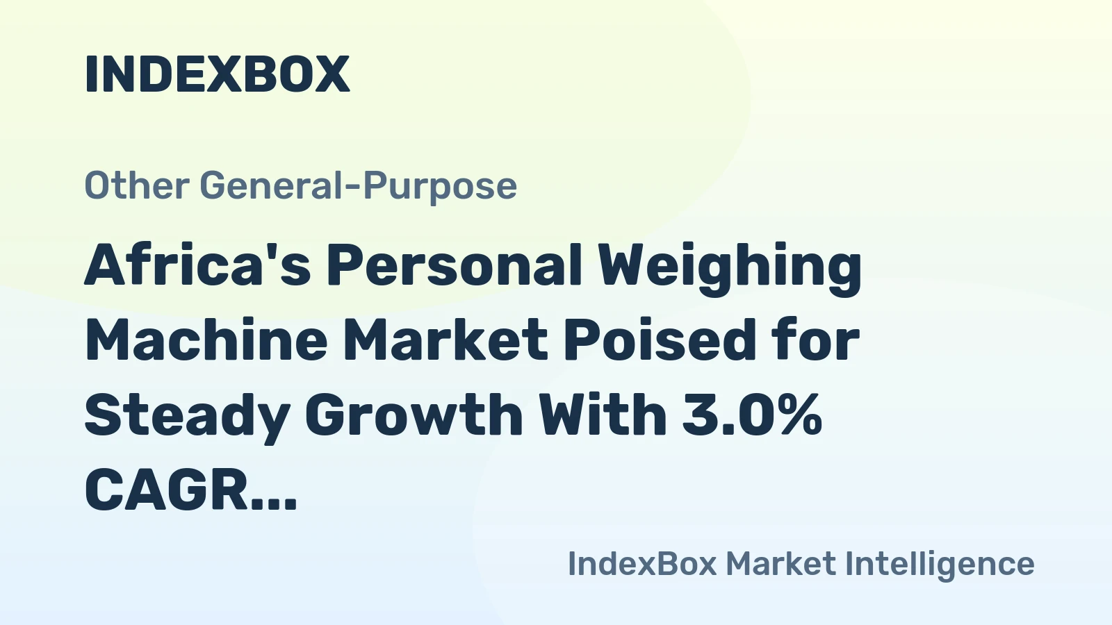 Africa's Personal Weighing Machine Market Poised for Steady Growth With 3.0% CAGR in Value