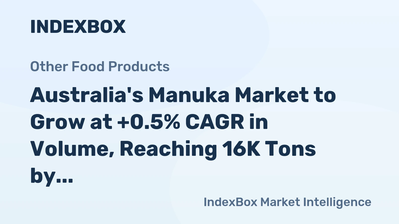 Australia's Manuka Market to Grow at +0.5% CAGR in Volume, Reaching 16K Tons by 2035