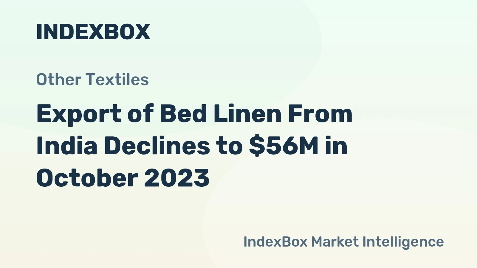 Export of Bed Linen From India Declines to $56M in October 2023