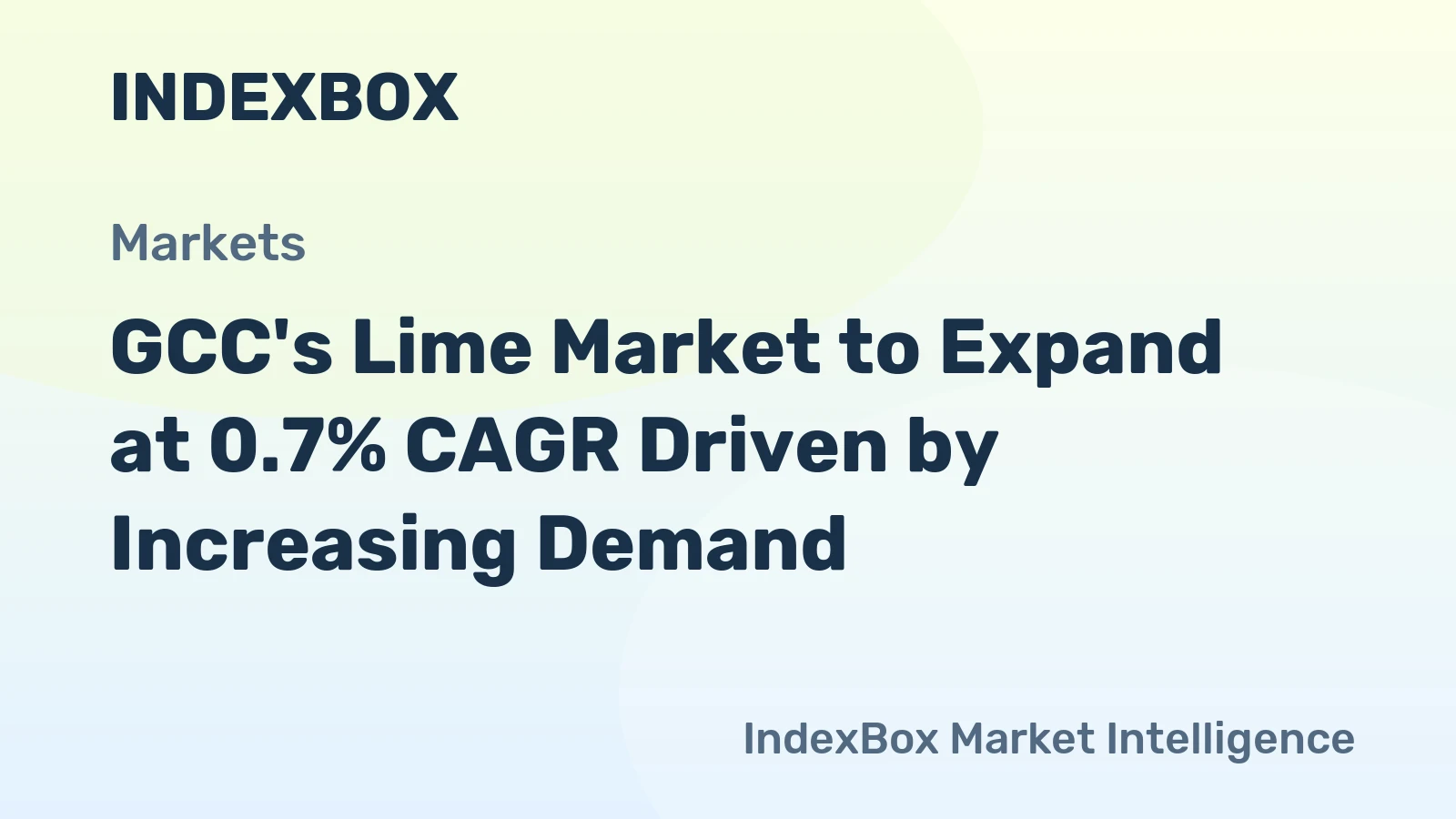 GCC's Lime Market to Expand at 0.7% CAGR Driven by Increasing Demand