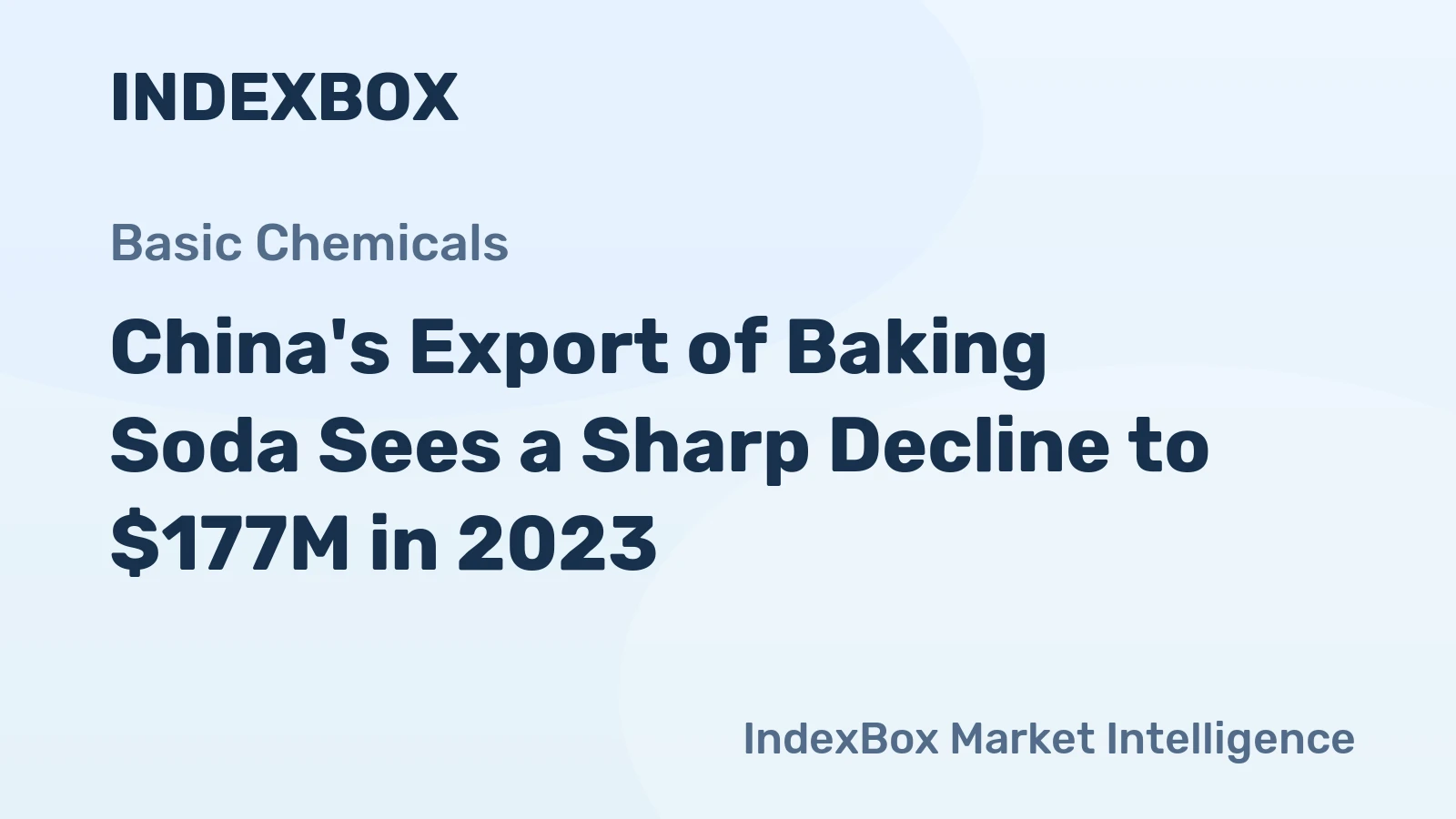 China's Export of Baking Soda Sees a Sharp Decline to $177M in 2023