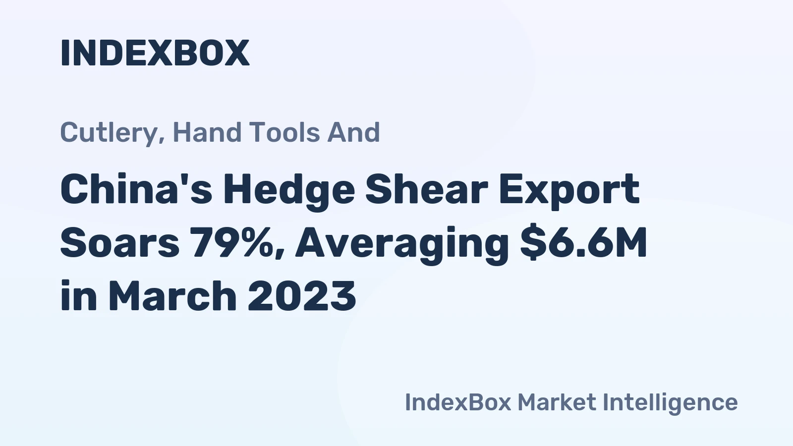 China's Hedge Shear Export Soars 79%, Averaging $6.6M in March 2023