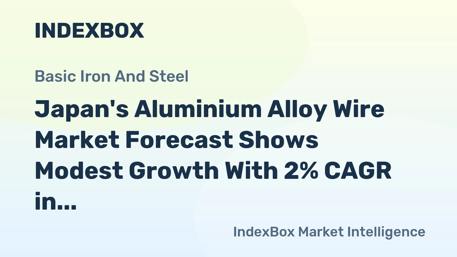 Japan's Aluminium Alloy Wire Market Forecast Shows Modest Growth With 2% CAGR in Value Terms