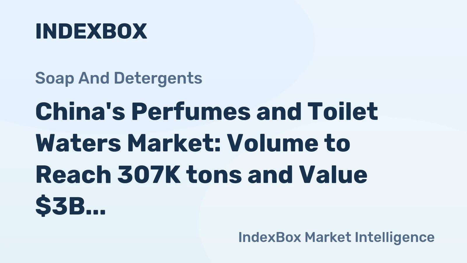 China's Perfumes and Toilet Waters Market: Volume to Reach 307K tons and Value $3B by 2035