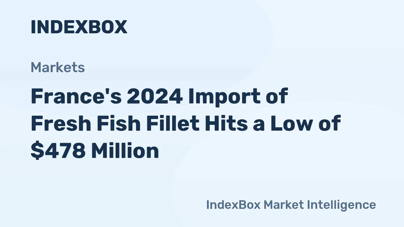 France's 2024 Import of Fresh Fish Fillet Hits a Low of $478 Million