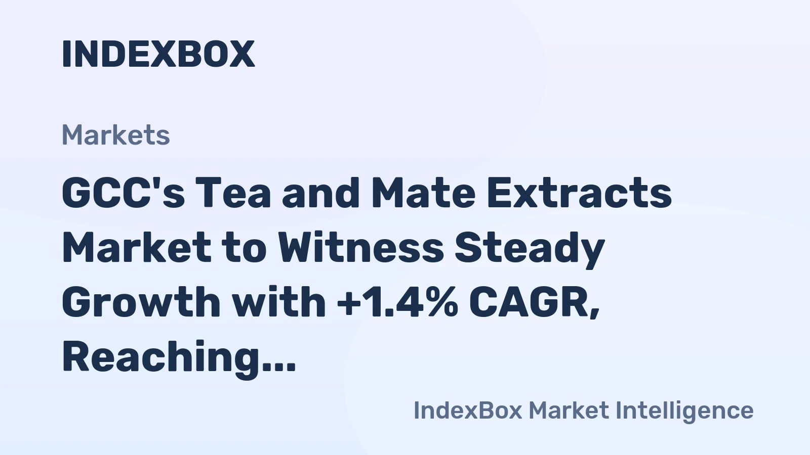 GCC's Tea and Mate Extracts Market to Witness Steady Growth with +1.4% CAGR, Reaching $129M by 2035