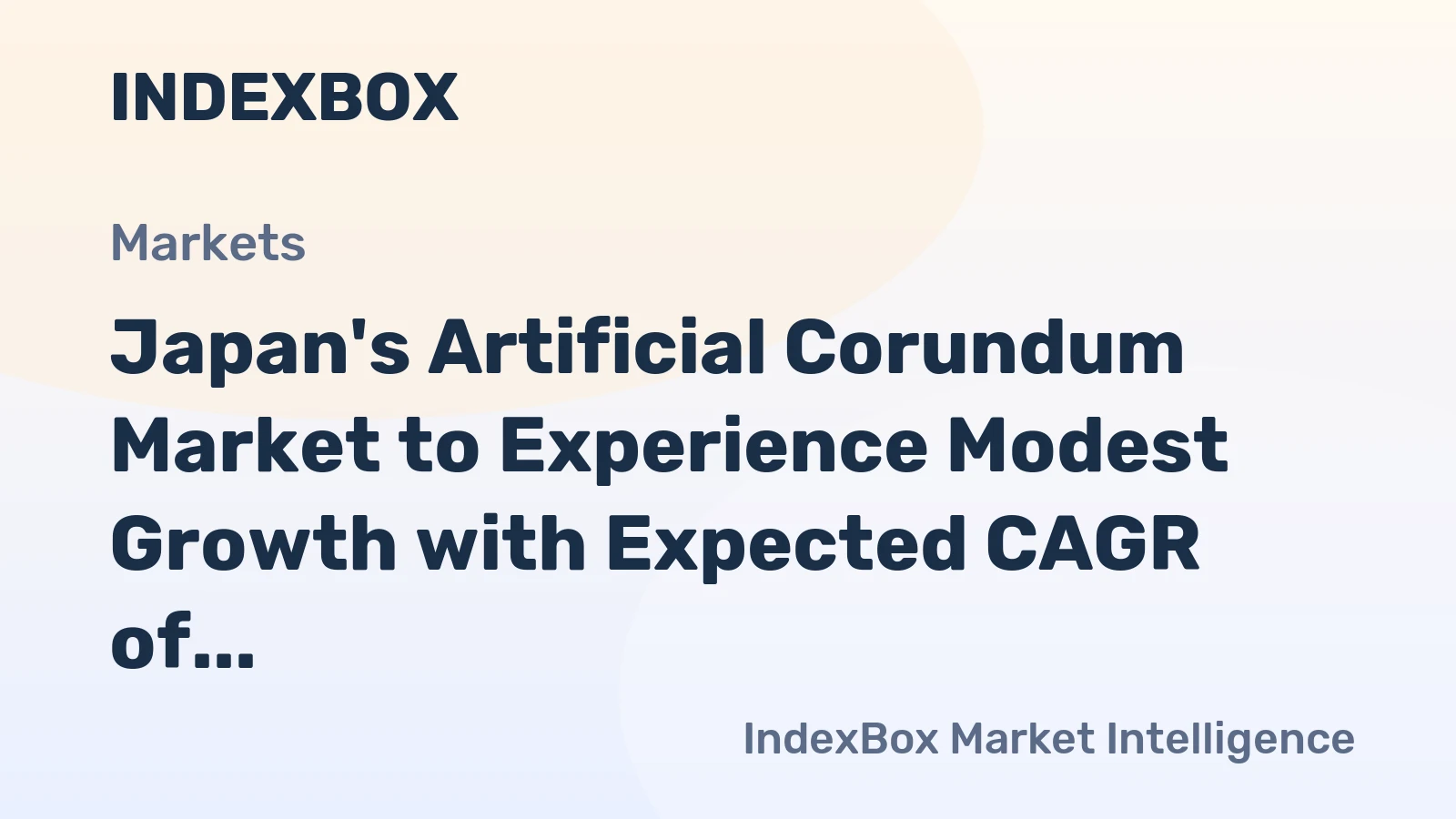 Japan's Artificial Corundum Market to Experience Modest Growth with Expected CAGR of +0.9% from 2024 to 2035
