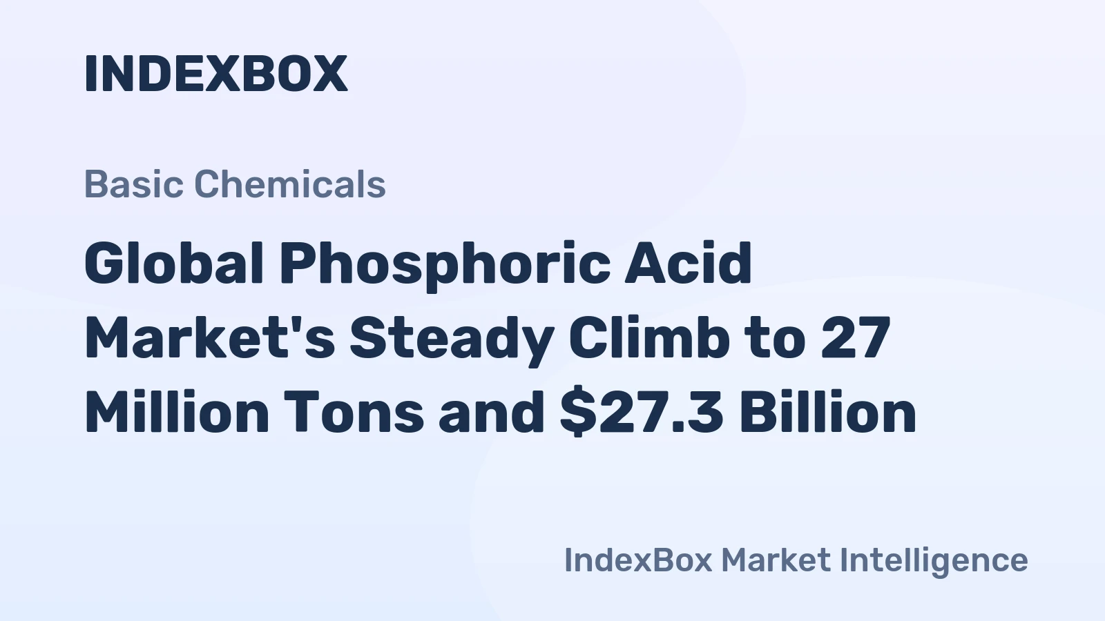 Global Phosphoric Acid Market's Steady Climb to 27 Million Tons and $27.3 Billion
