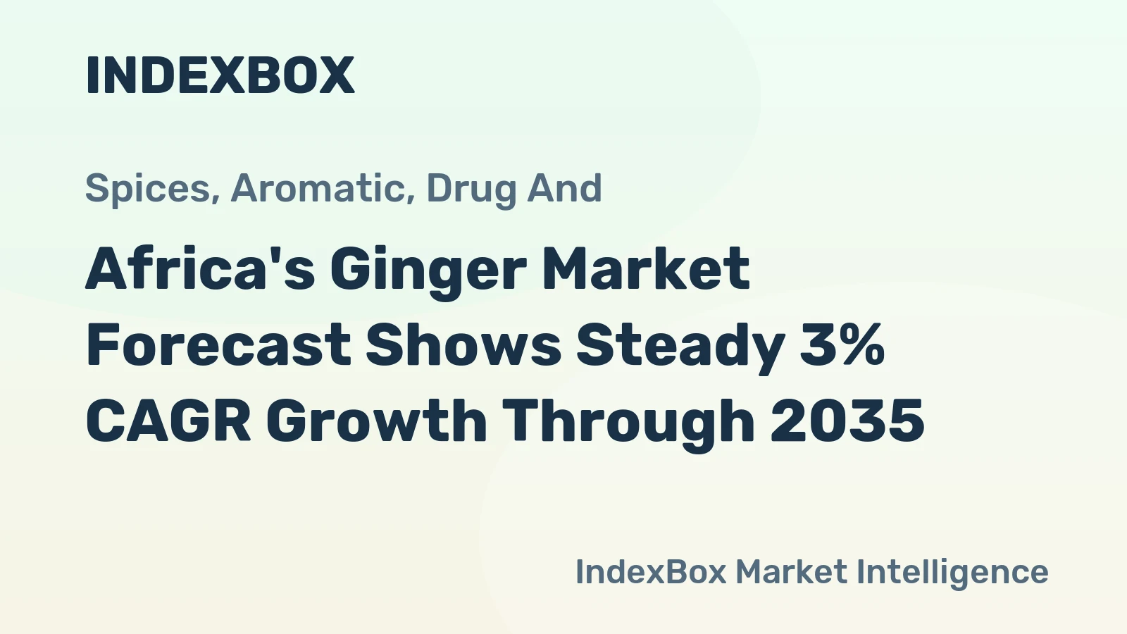 Africa's Ginger Market Forecast Shows Steady 3% CAGR Growth Through 2035