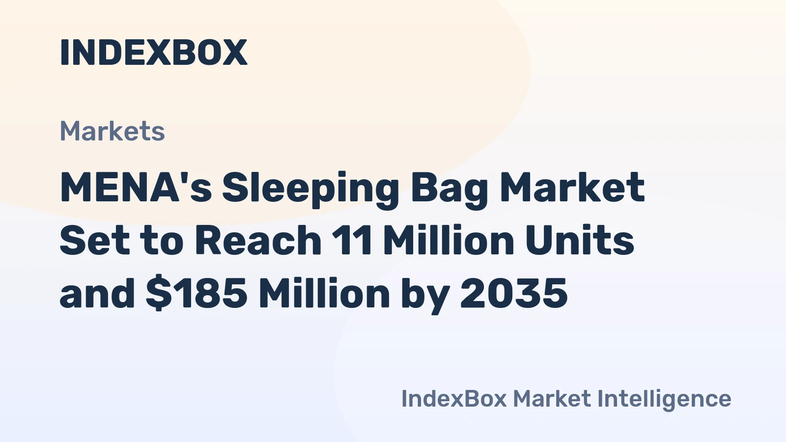 MENA's Sleeping Bag Market Set to Reach 11 Million Units and $185 Million by 2035