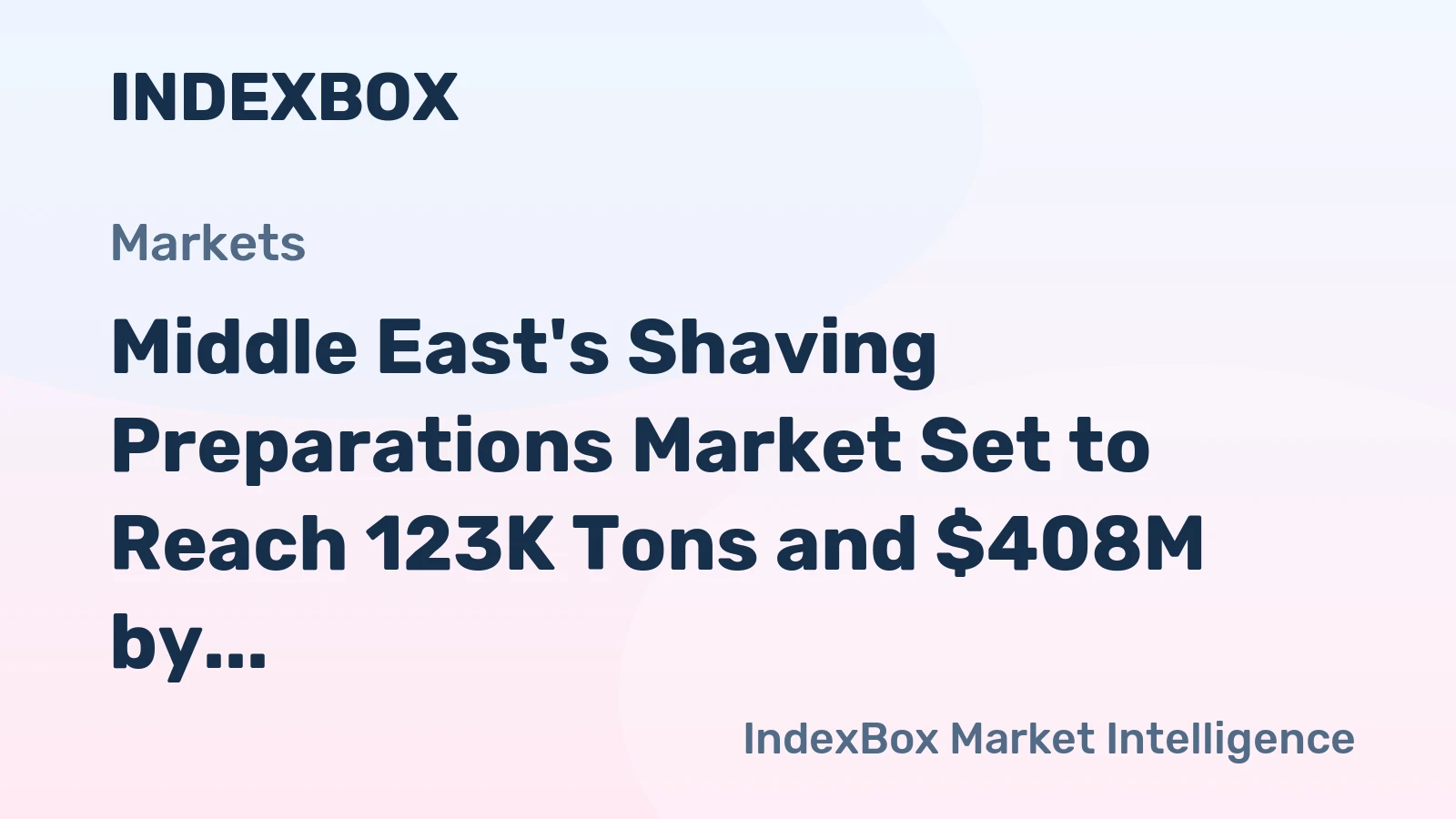 Middle East's Shaving Preparations Market Set to Reach 123K Tons and $408M by 2035