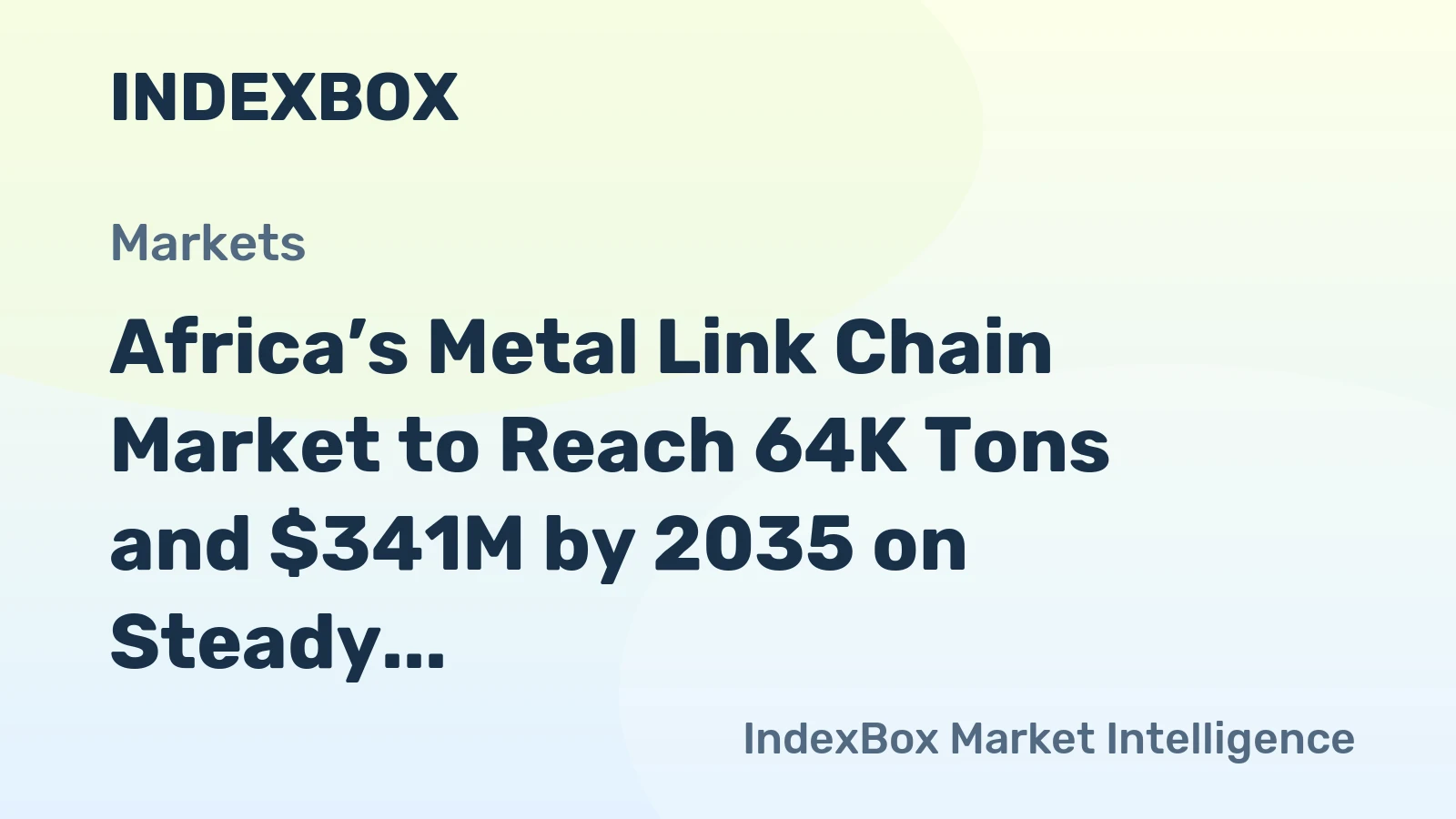 Africa’s Metal Link Chain Market to Reach 64K Tons and $341M by 2035 on Steady Growth