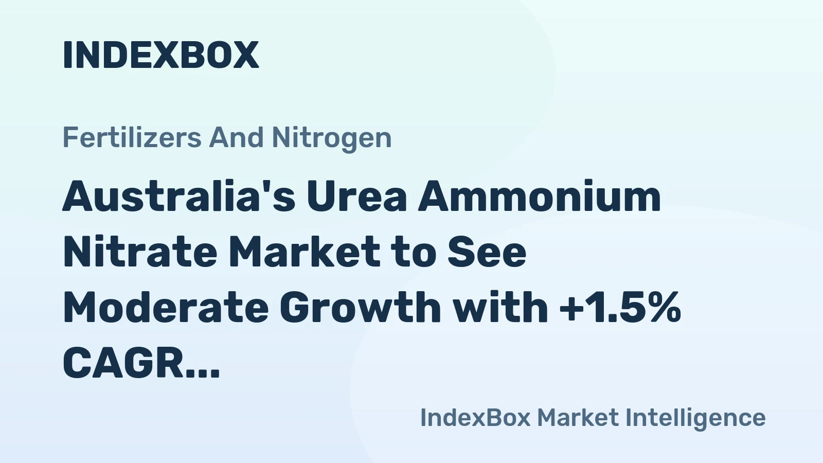 Australia's Urea Ammonium Nitrate Market to See Moderate Growth with +1.5% CAGR from 2024 to 2035