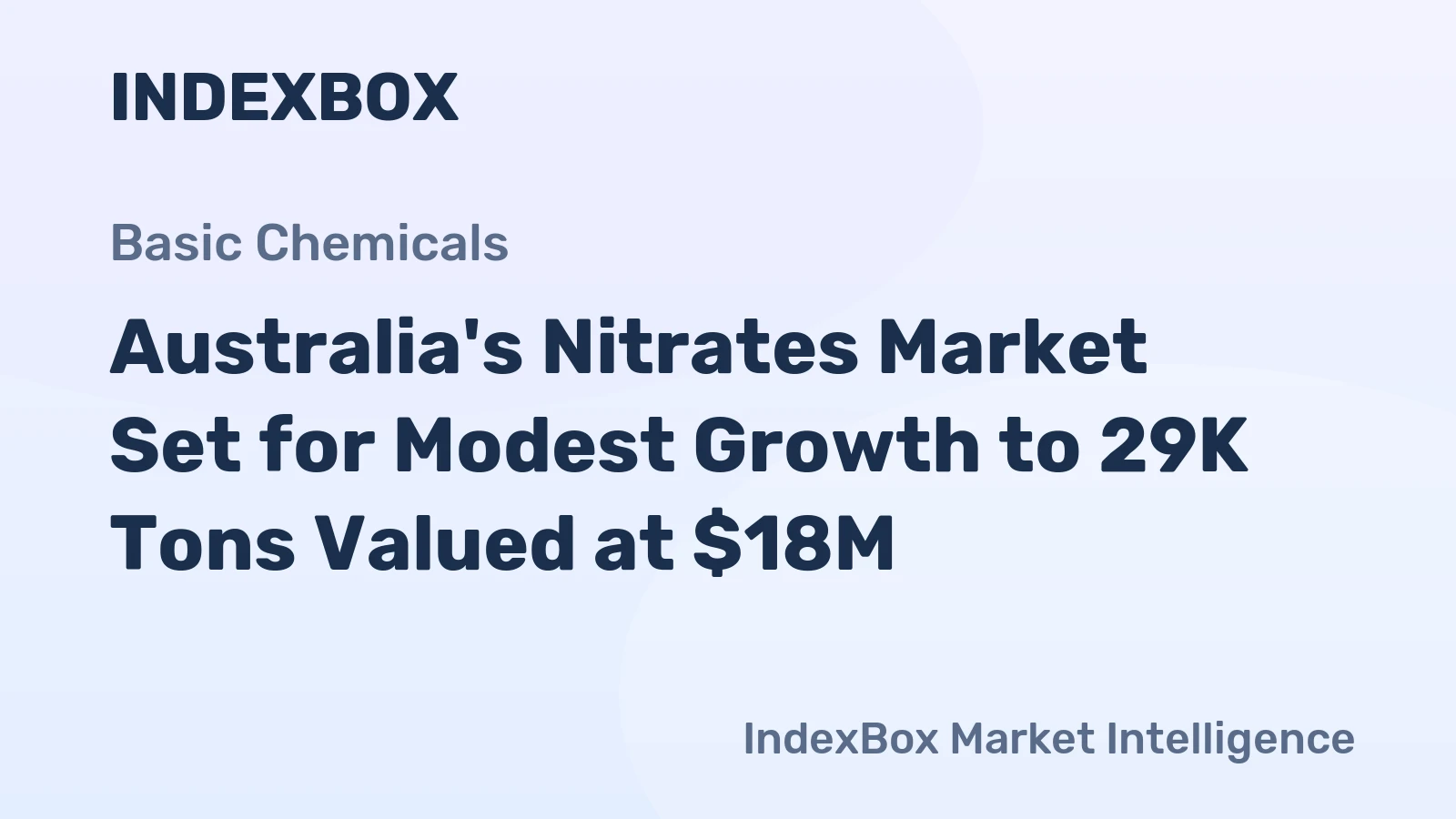 Australia's Nitrates Market Set for Modest Growth to 29K Tons Valued at $18M