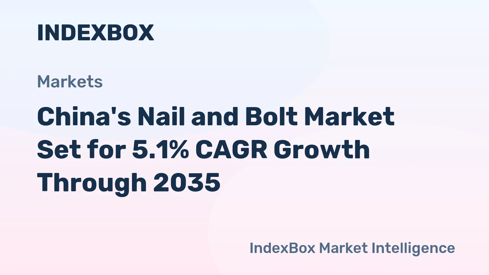 China's Nail and Bolt Market Set for 5.1% CAGR Growth Through 2035