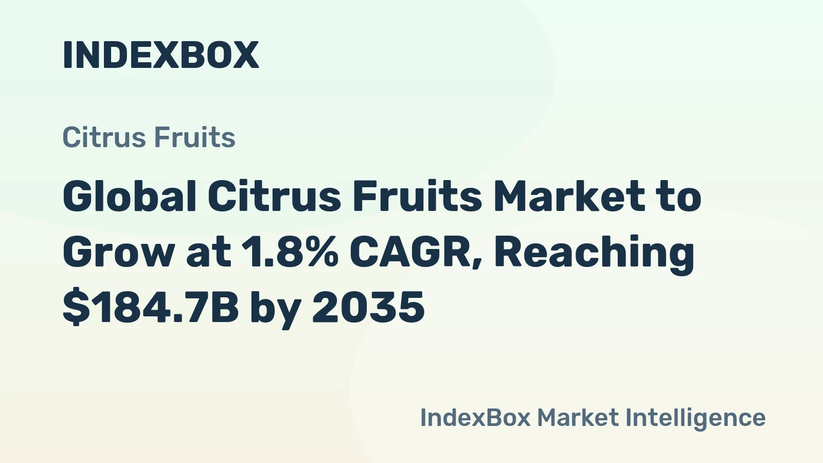 Global Citrus Fruits Market to Grow at 1.8% CAGR, Reaching $184.7B by 2035
