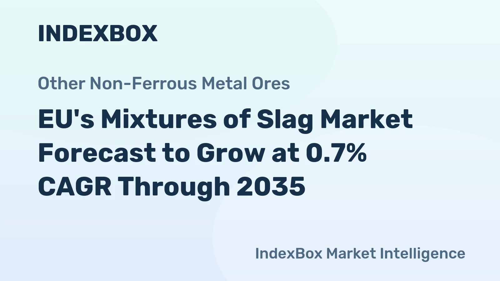 EU's Mixtures of Slag Market Forecast to Grow at 0.7% CAGR Through 2035