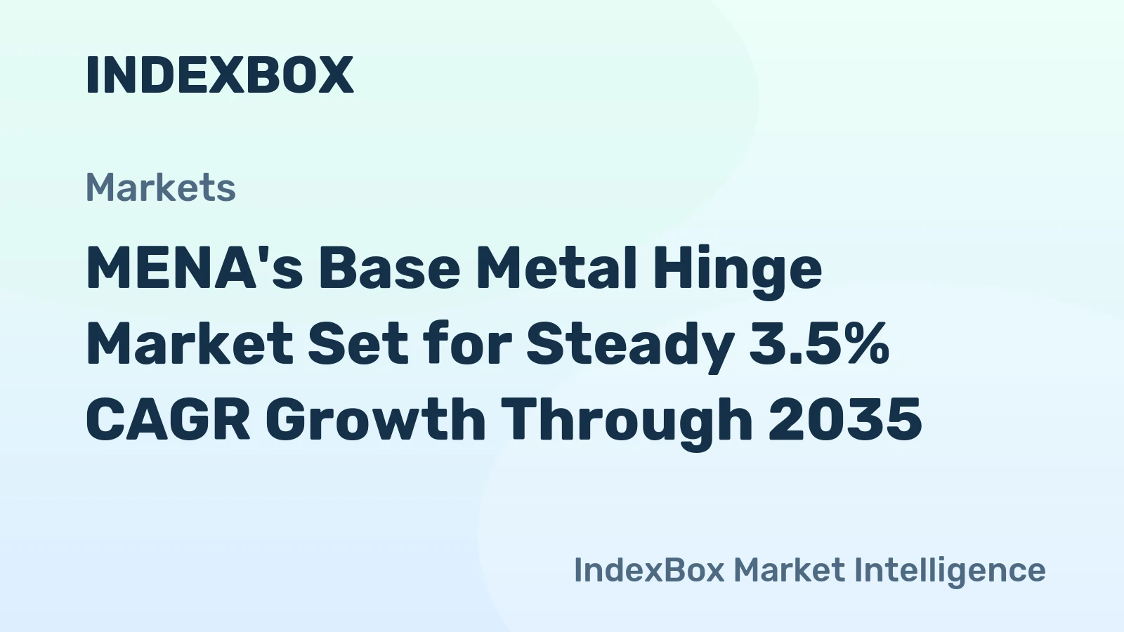 MENA's Base Metal Hinge Market Set for Steady 3.5% CAGR Growth Through 2035