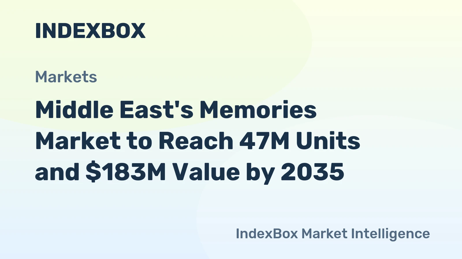 Middle East's Memories Market to Reach 47M Units and $183M Value by 2035