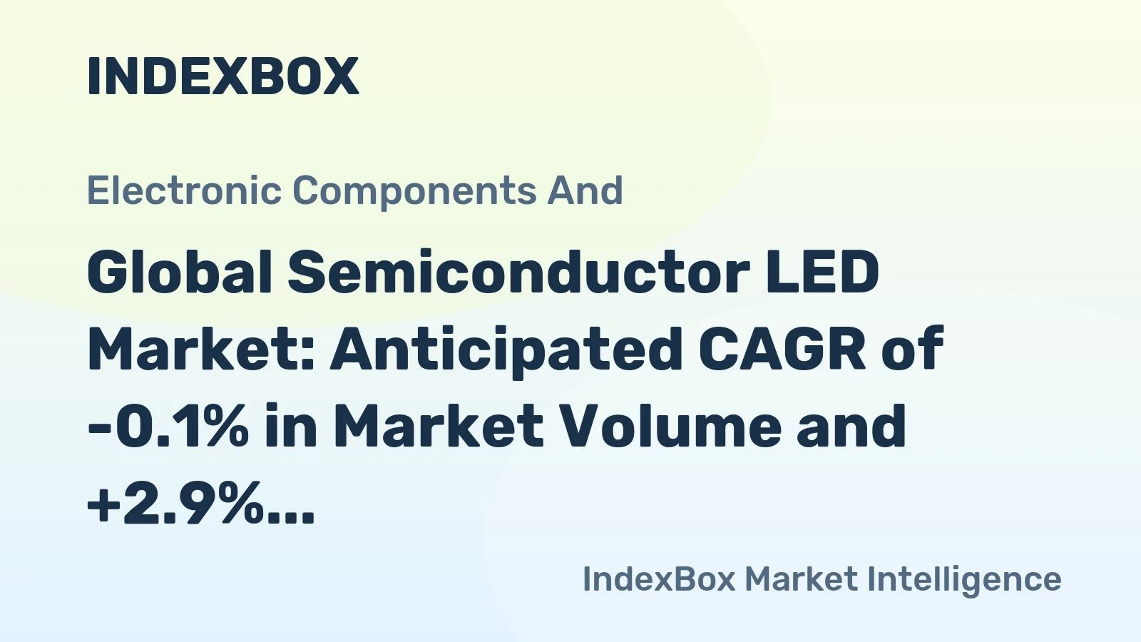 Global Semiconductor LED Market: Anticipated CAGR of -0.1% in Market Volume and +2.9% in Market Value from 2024 to 2030