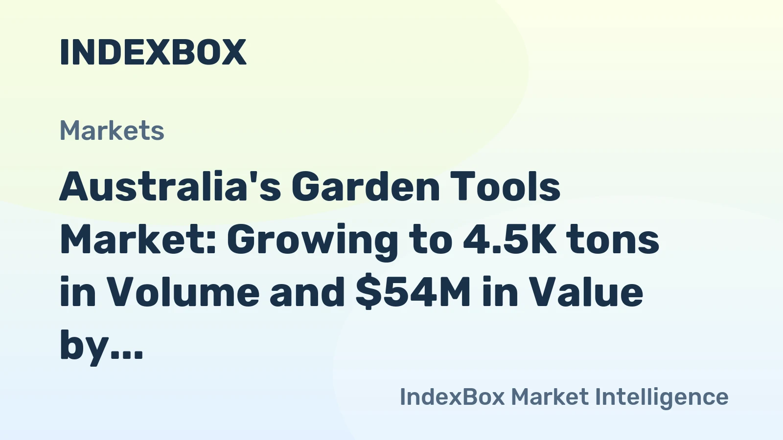 Australia's Garden Tools Market: Growing to 4.5K tons in Volume and $54M in Value by 2035