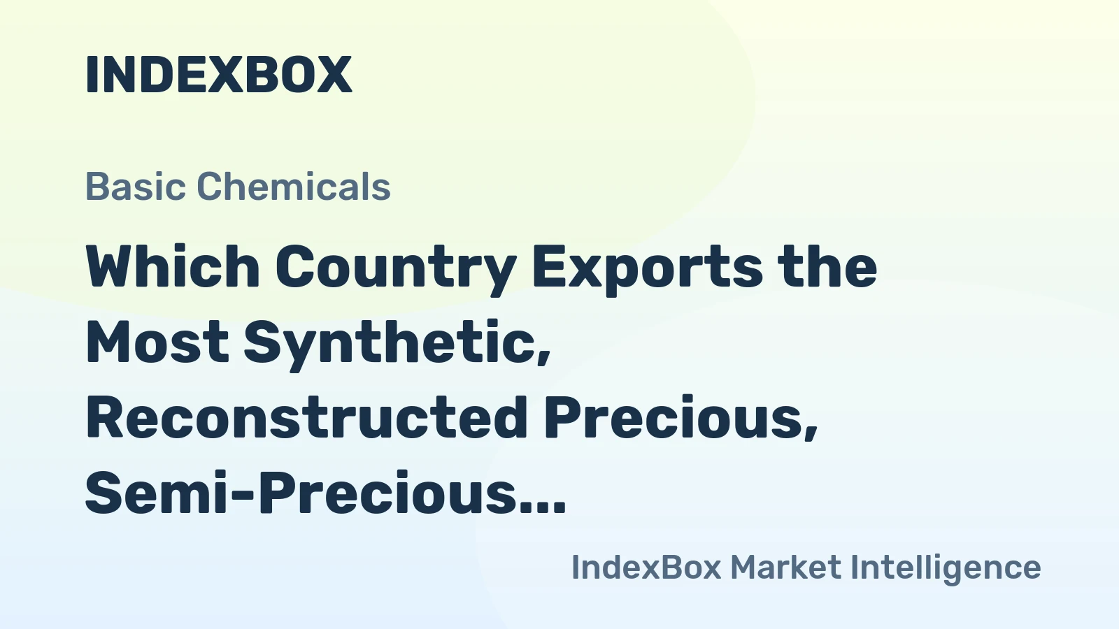Which Country Exports the Most Synthetic, Reconstructed Precious, Semi-Precious Stone in the World?
