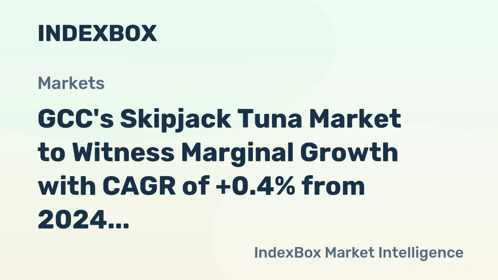 GCC's Skipjack Tuna Market to Witness Marginal Growth with CAGR of +0.4% from 2024 to 2035