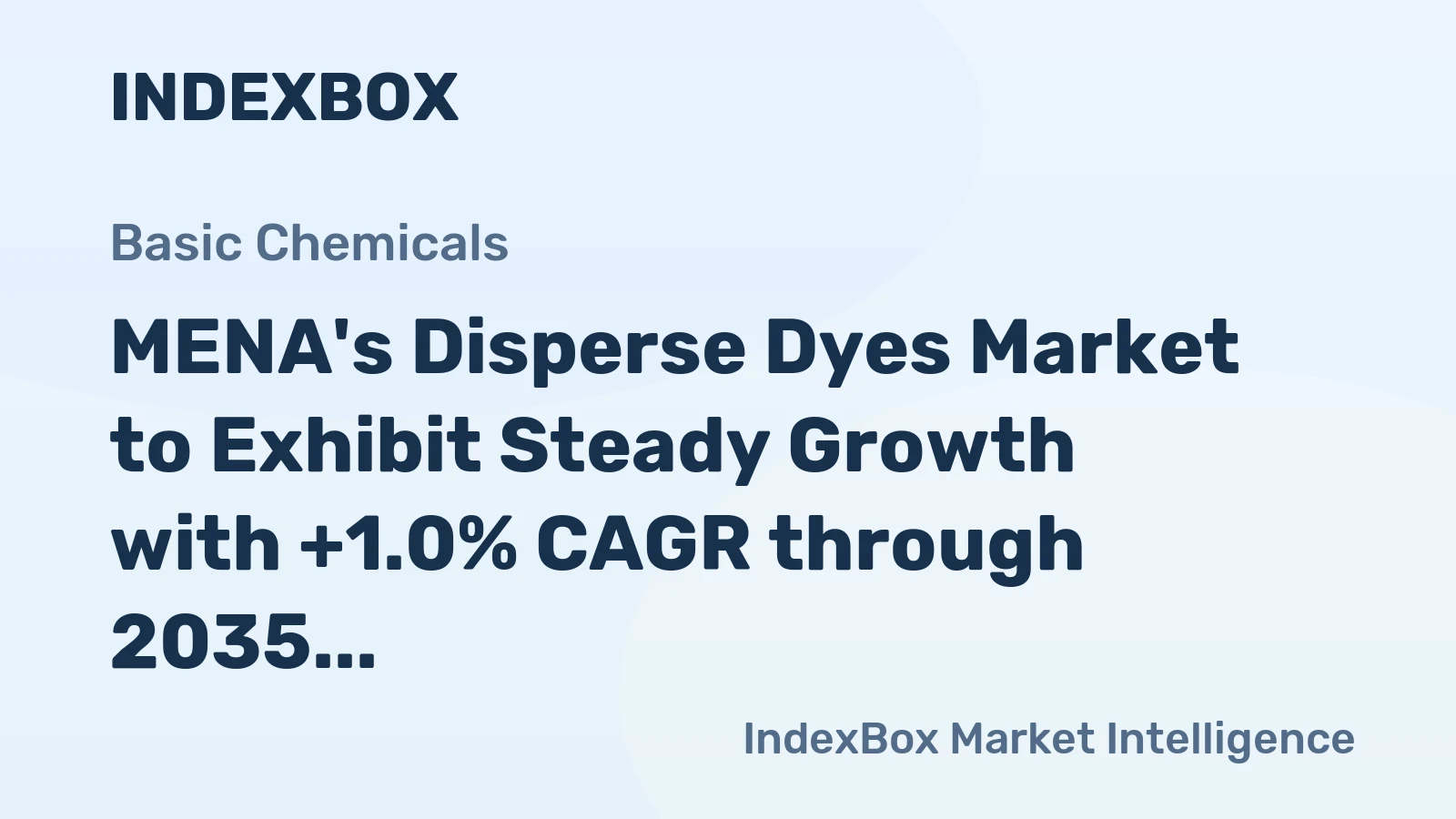 MENA's Disperse Dyes Market to Exhibit Steady Growth with +1.0% CAGR through 2035
