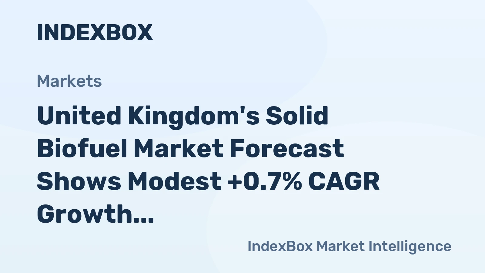 United Kingdom's Solid Biofuel Market Forecast Shows Modest +0.7% CAGR Growth to 2035