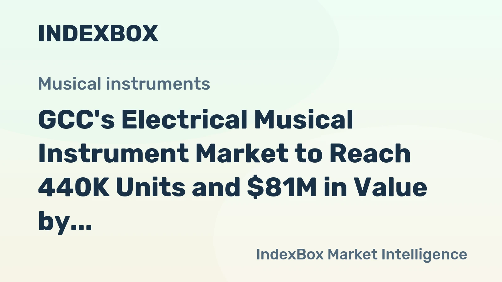 GCC's Electrical Musical Instrument Market to Reach 440K Units and $81M in Value by 2035