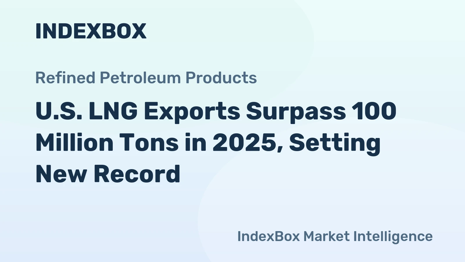 U.S. LNG Exports Surpass 100 Million Tons in 2025, Setting New Record