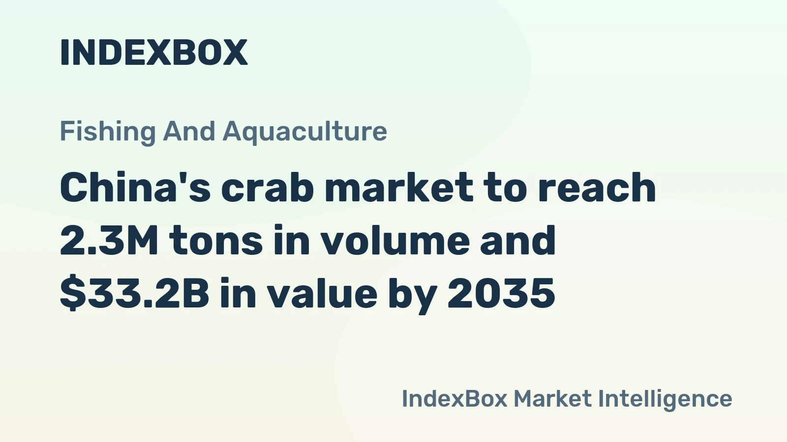 China's crab market to reach 2.3M tons in volume and $33.2B in value by 2035