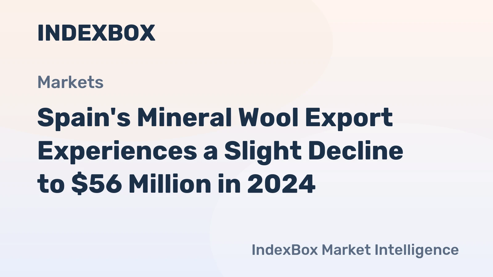 Spain's Mineral Wool Export Experiences a Slight Decline to $56 Million in 2024