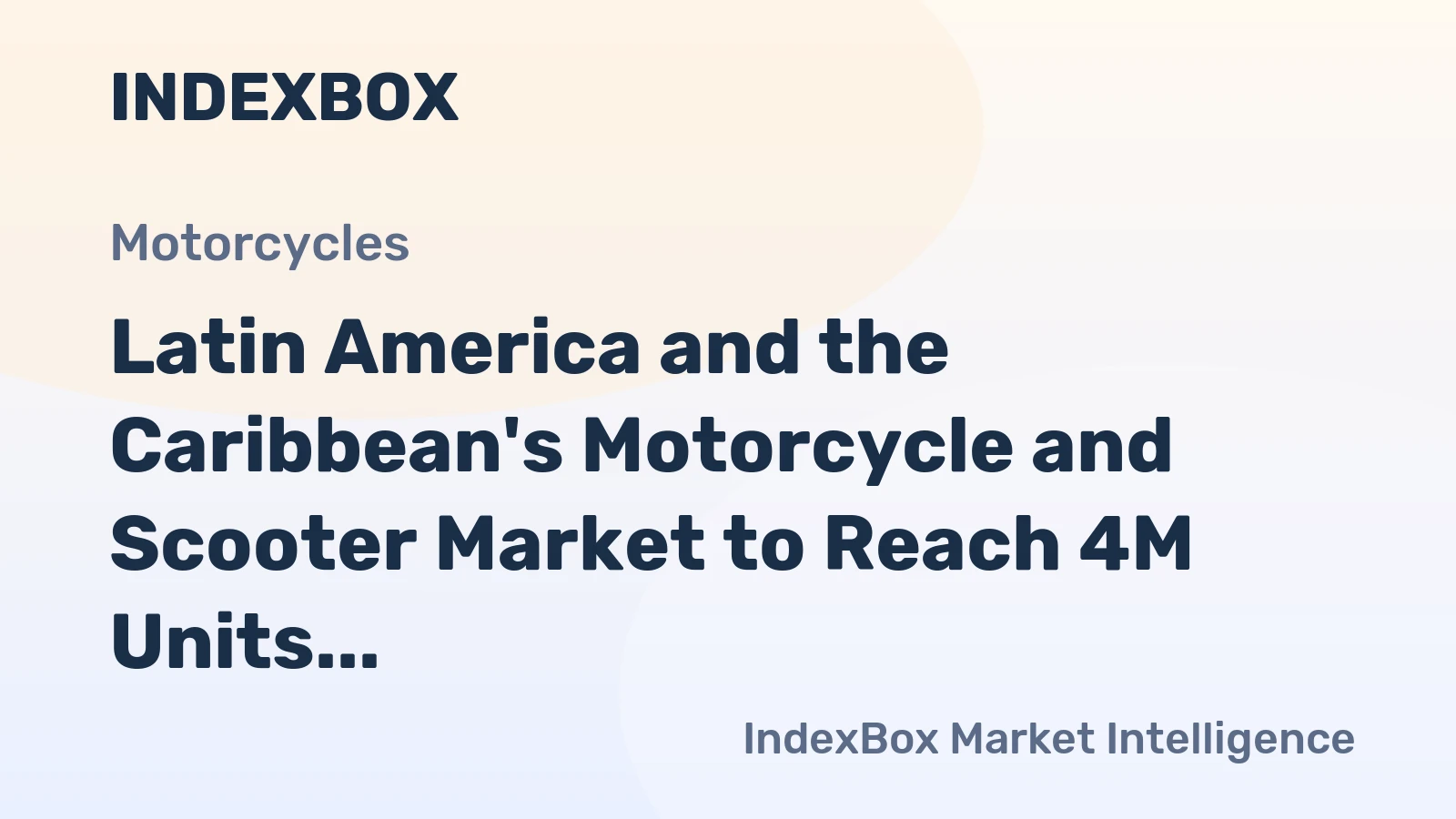 Latin America and the Caribbean's Motorcycle and Scooter Market to Reach 4M Units and $8.2B by 2035