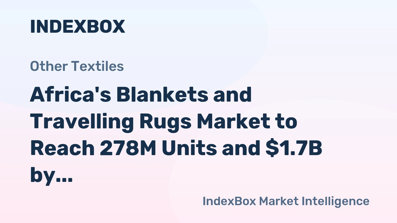 Africa's Blankets and Travelling Rugs Market to Reach 278M Units and $1.7B by 2035, Driven by Increasing Demand for Synthetic Fibres