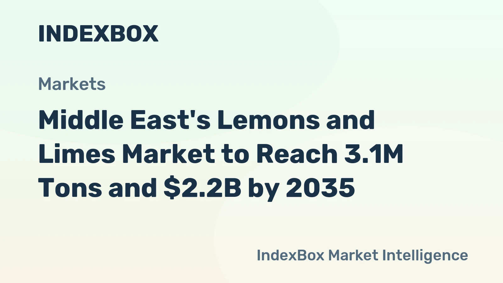 Middle East's Lemons and Limes Market to Reach 3.1M Tons and $2.2B by 2035