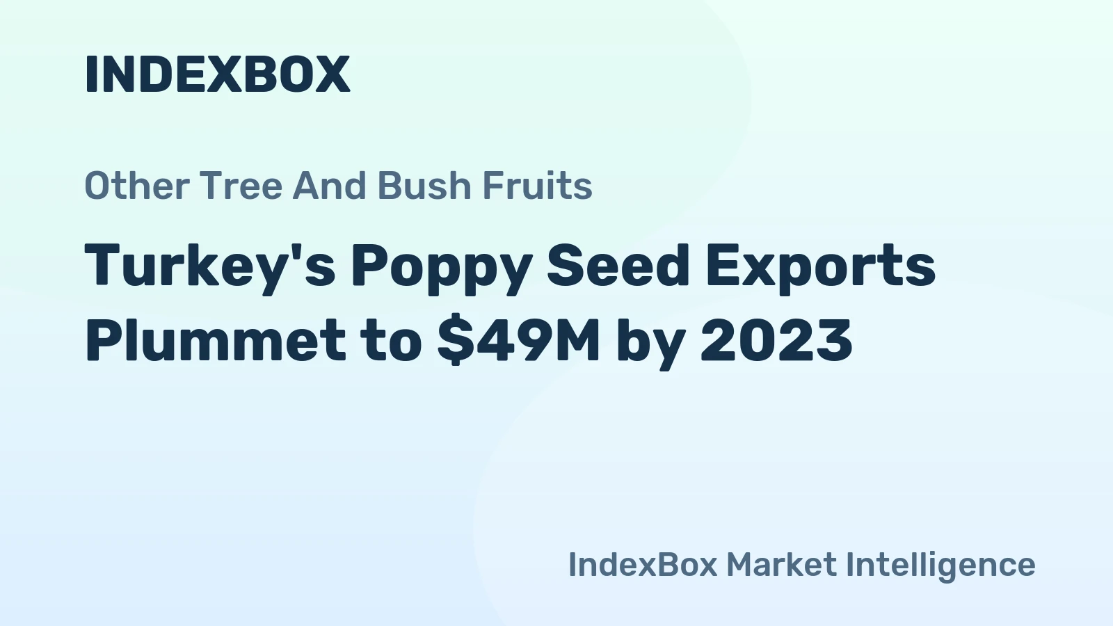 Turkey's Poppy Seed Exports Plummet to $49M by 2023