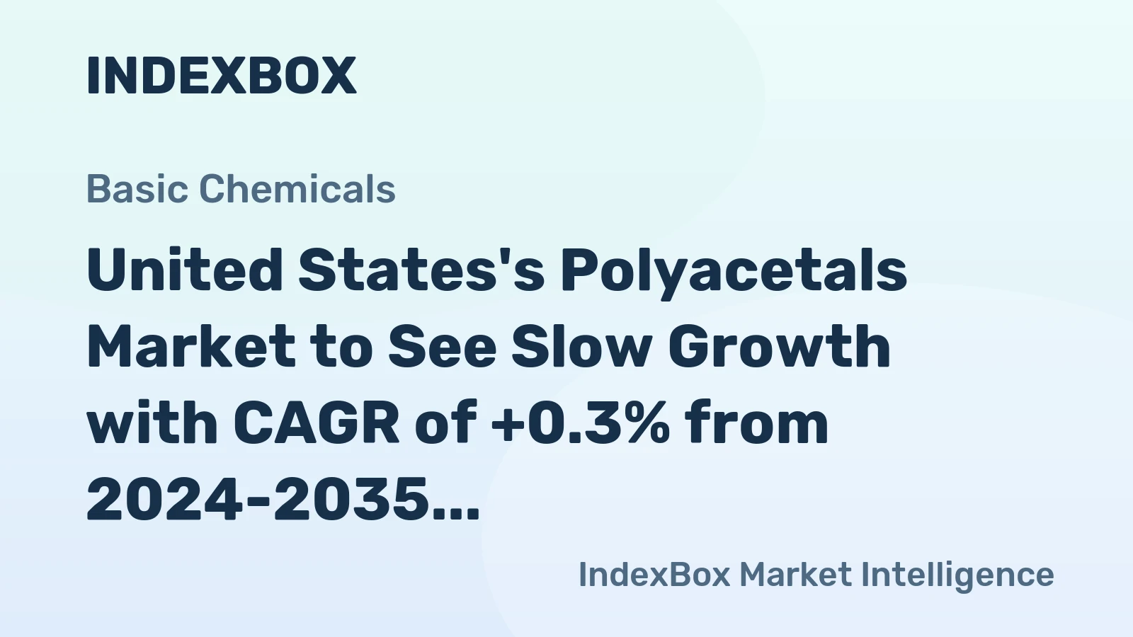 United States's Polyacetals Market to See Slow Growth with CAGR of +0.3% from 2024-2035