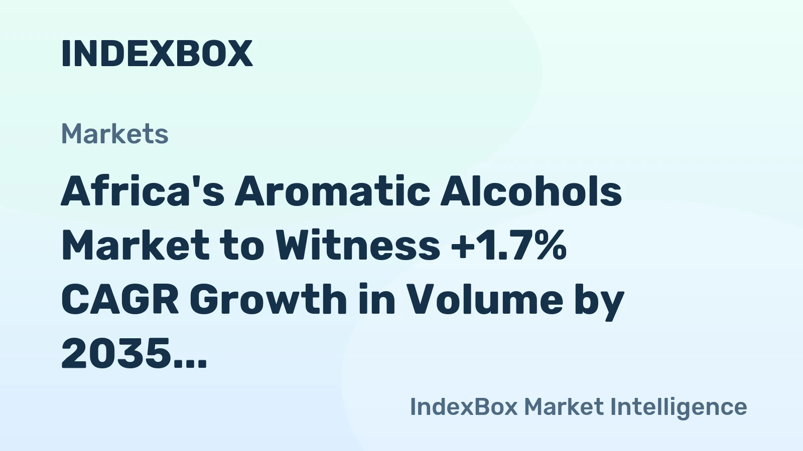 Africa's Aromatic Alcohols Market to Witness +1.7% CAGR Growth in Volume by 2035, Reaching 48K Tons