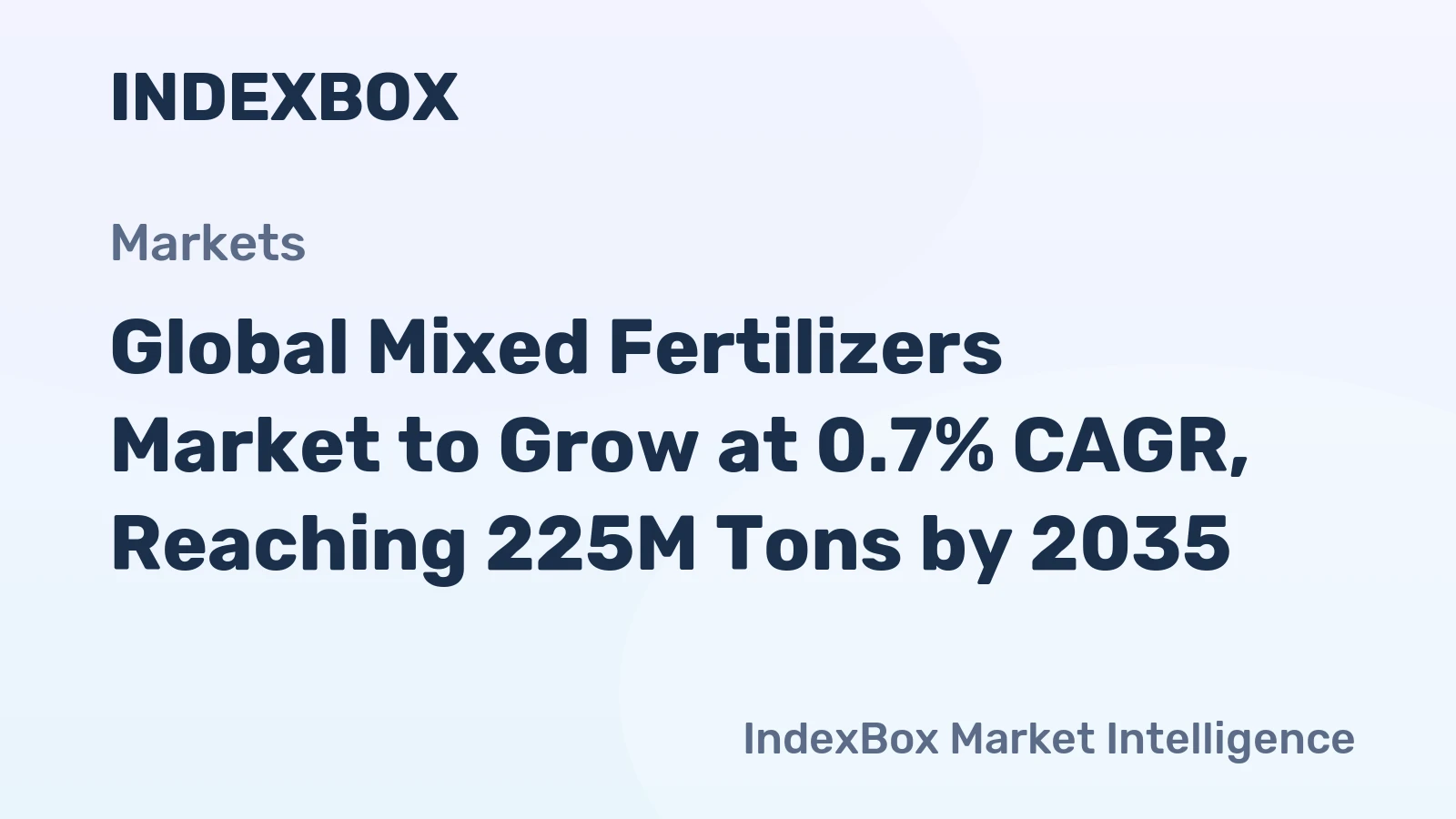 Global Mixed Fertilizers Market to Grow at 0.7% CAGR, Reaching 225M Tons by 2035