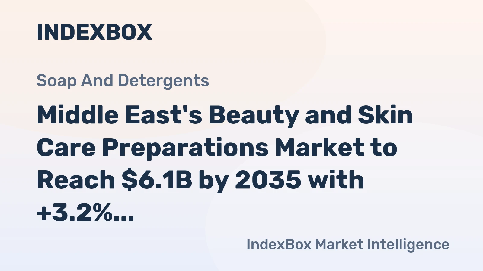 Middle East's Beauty and Skin Care Preparations Market to Reach $6.1B by 2035 with +3.2% CAGR