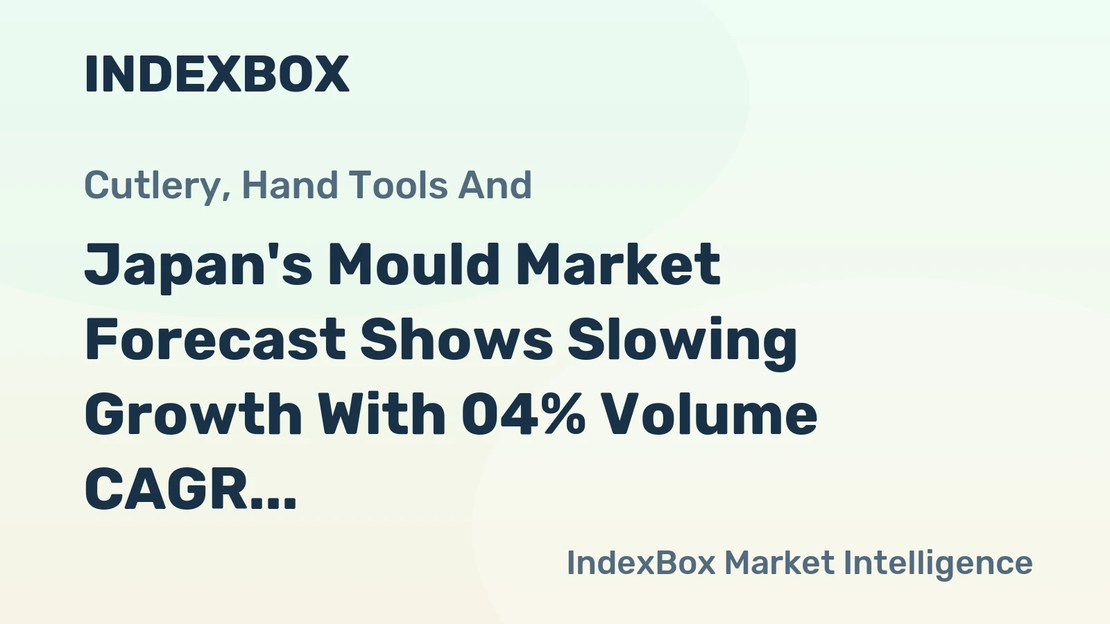 Japan's Mould Market Forecast Shows Slowing Growth With 04% Volume CAGR Through 2035