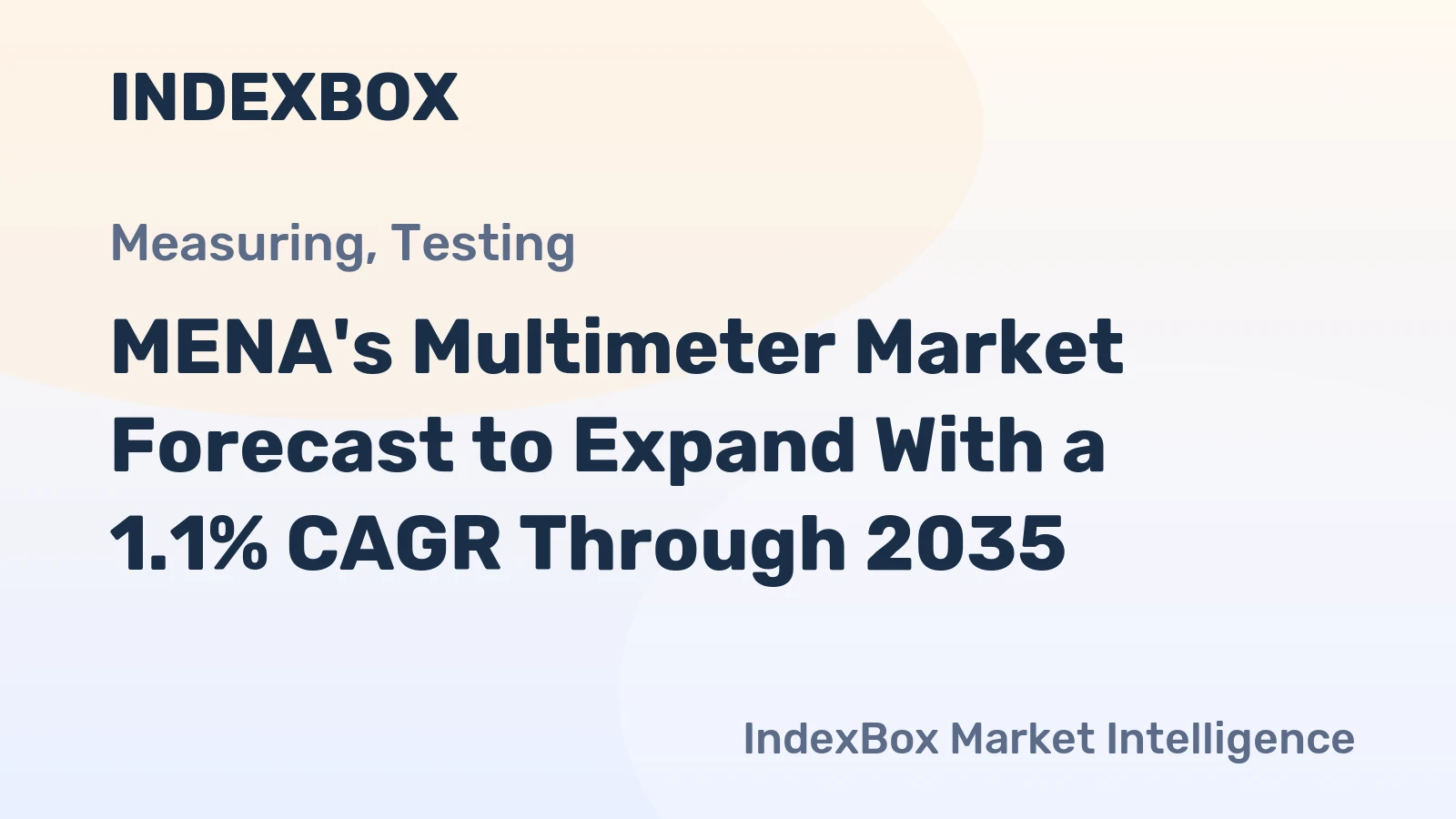 MENA's Multimeter Market Forecast to Expand With a 1.1% CAGR Through 2035