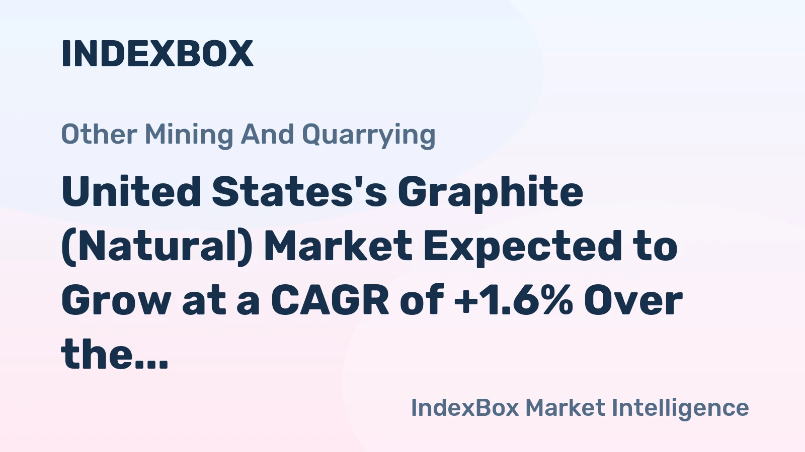 United States's Graphite (Natural) Market Expected to Grow at a CAGR of +1.6% Over the Next Decade