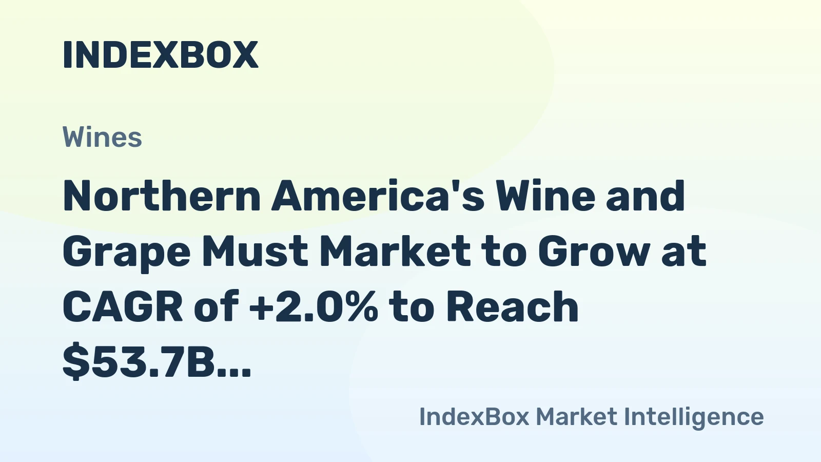 Northern America's Wine and Grape Must Market to Grow at CAGR of +2.0% to Reach $53.7B by 2035