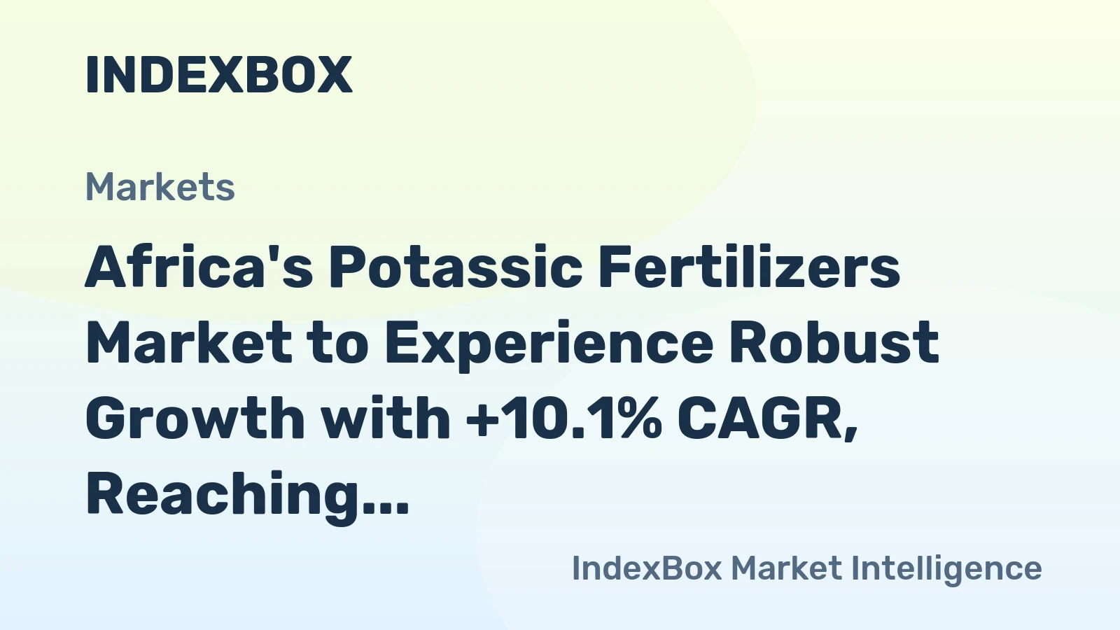 Africa's Potassic Fertilizers Market to Experience Robust Growth with +10.1% CAGR, Reaching 3.3M Tons by 2035
