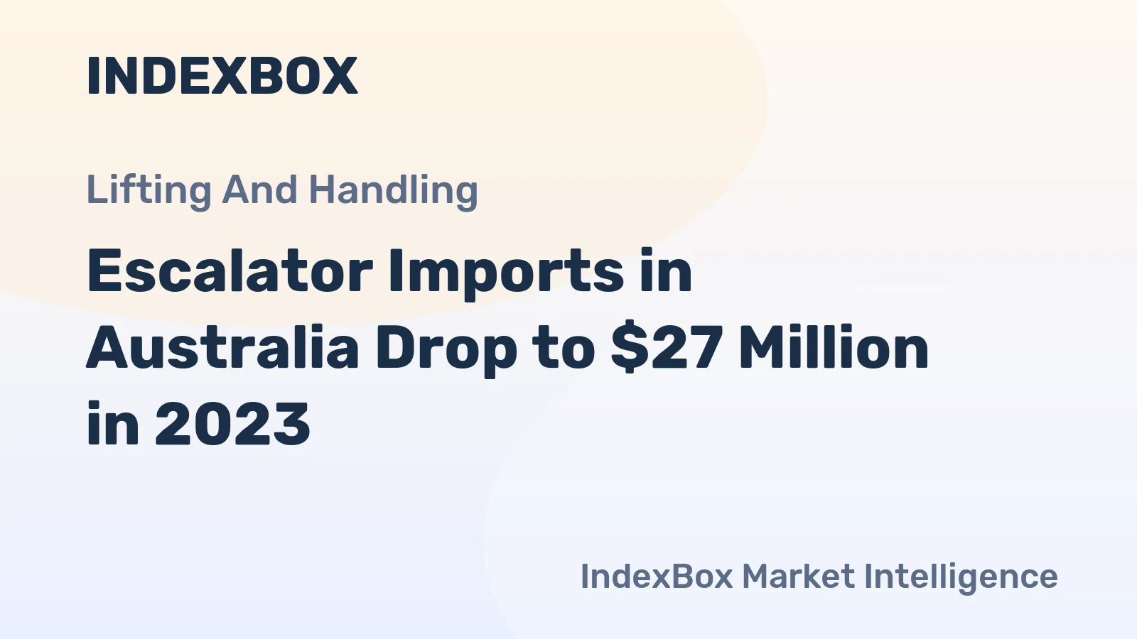 Escalator Imports in Australia Drop to $27 Million in 2023