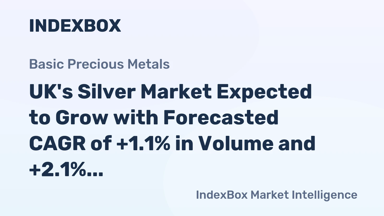 UK's Silver Market Expected to Grow with Forecasted CAGR of +1.1% in Volume and +2.1% in Value by 2035